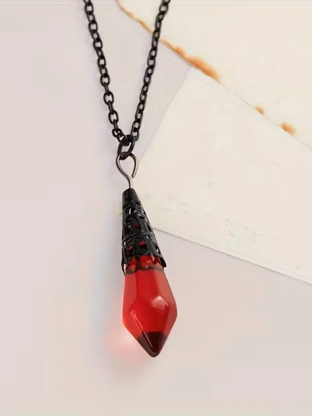 Syrios Gifts | Jewelry | Red Gothic Pendulum Pendant Necklace Witchy ...